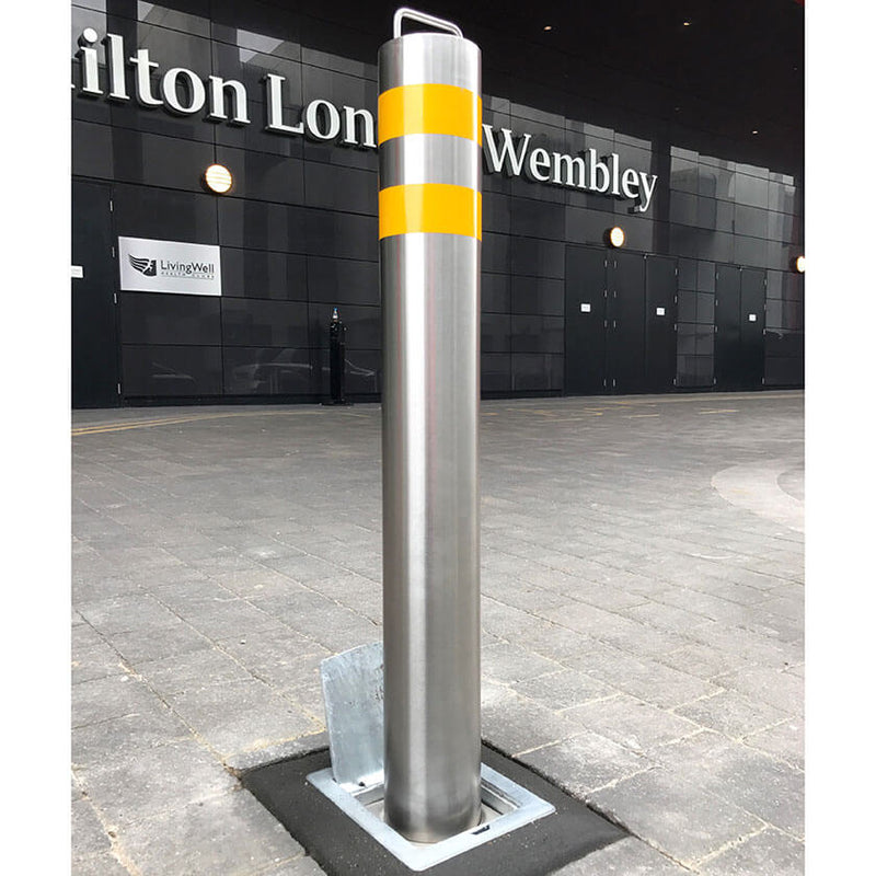 Stainless Steel Lift-Out Bollard | Security Bollards Direct
