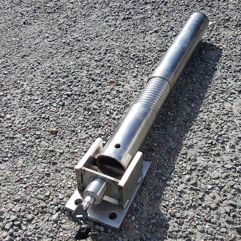 Flexible Stainless Steel Parking Post | Security Bollards Direct
